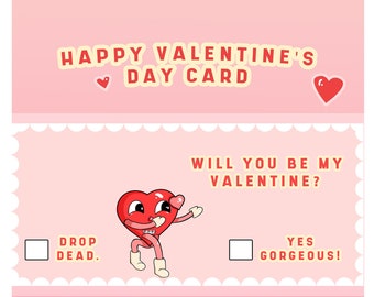 Valentine's Day Card Editable, Printable Digital Download - Etsy