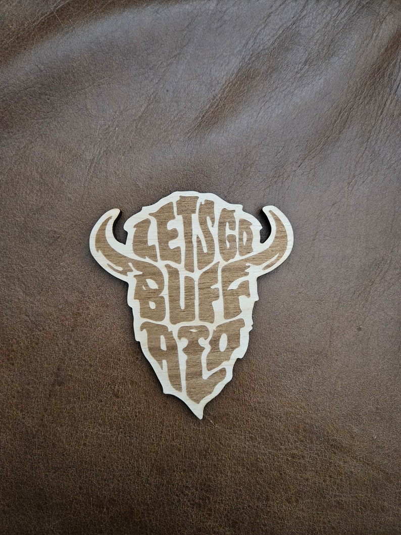 Buffalo Magnet, Let's Go Buffalo Bison Head - Etsy