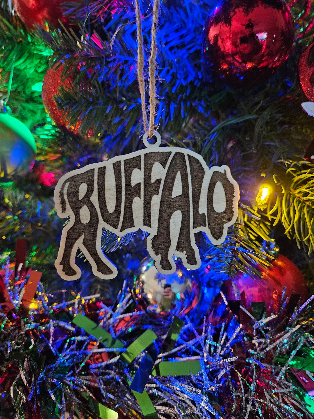 Buffalo Ornament, Bison Shaped Letters, Wooden - Etsy