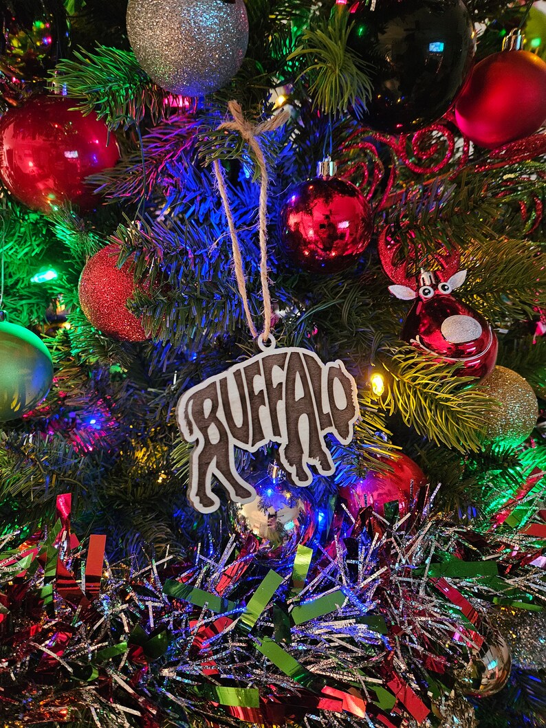 Buffalo Ornament, Bison Shaped Letters, Wooden - Etsy