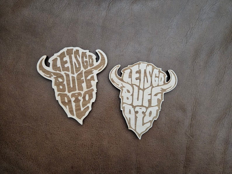 Buffalo Magnet, Let's Go Buffalo Bison Head - Etsy