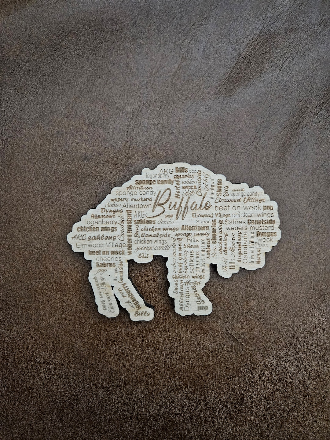Buffalo Magnet, Buffalo Themed Bison Word Cloud - Etsy
