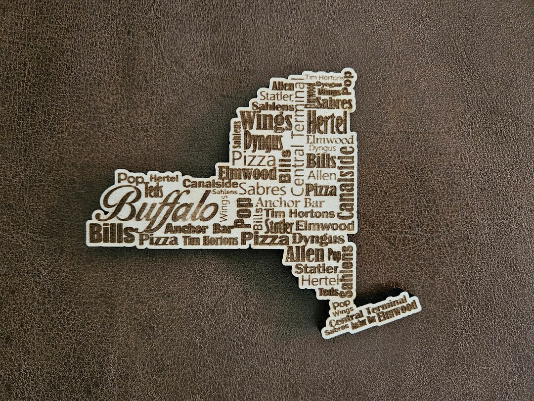 Buffalo Magnet, Buffalo Themed New York State Word Cloud - Etsy