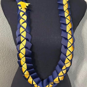 Handmade Ribbon Lei – Custom Graduation Gift - 4 Ribbon, Single Braid ...
