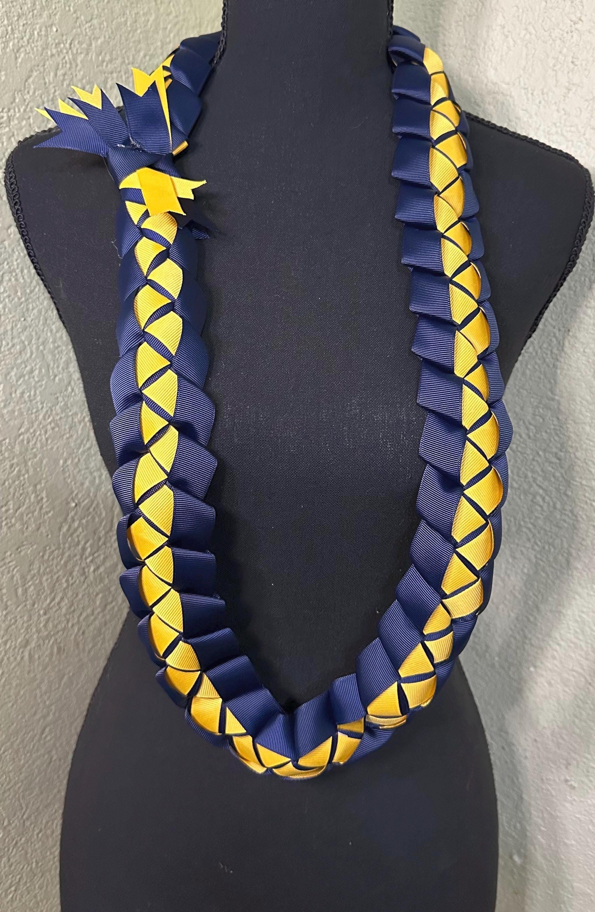 Handmade Ribbon Lei – Custom Graduation Gift - 4 Ribbon, Single Braid ...
