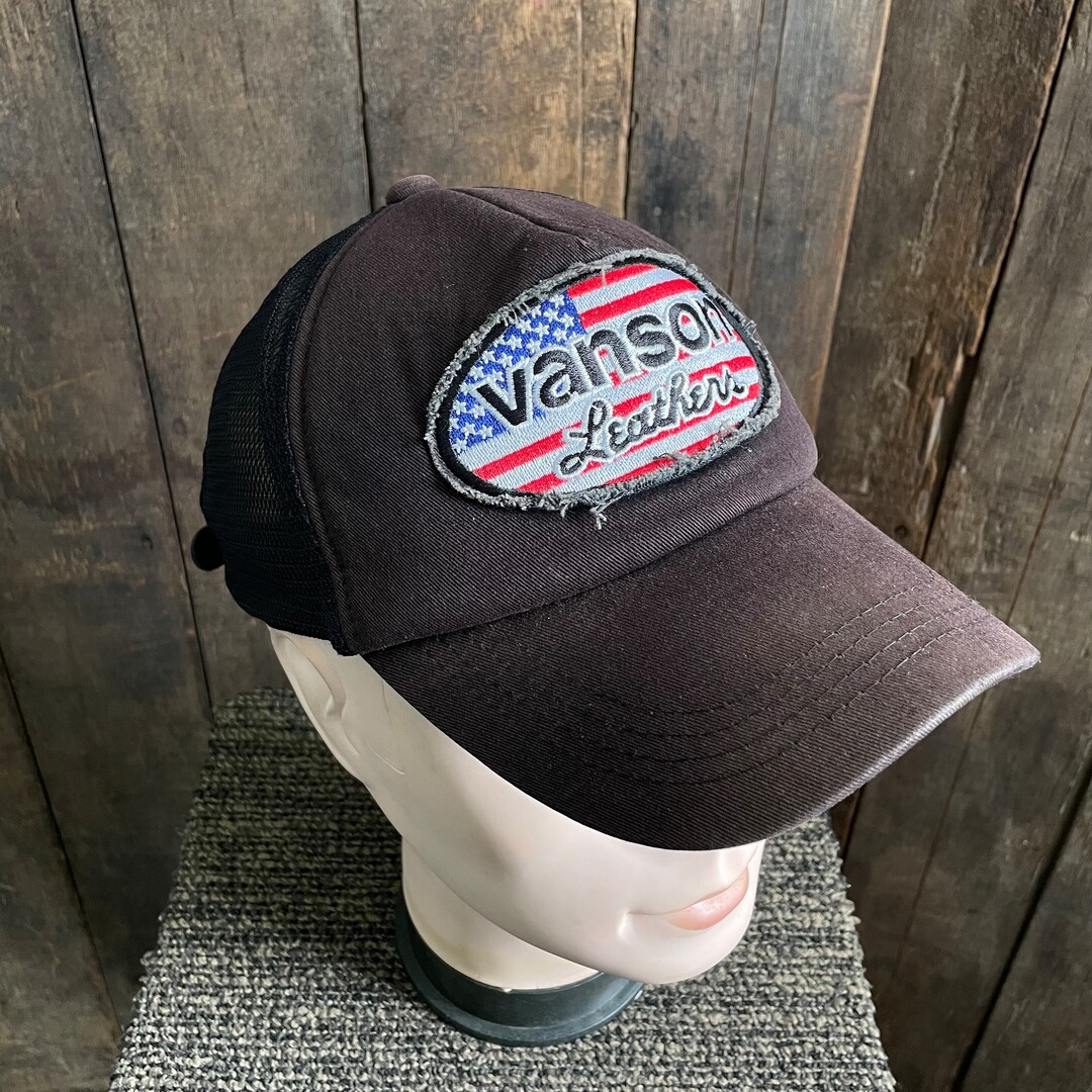 Vintage Vanson Leather Trucker Hat - Etsy