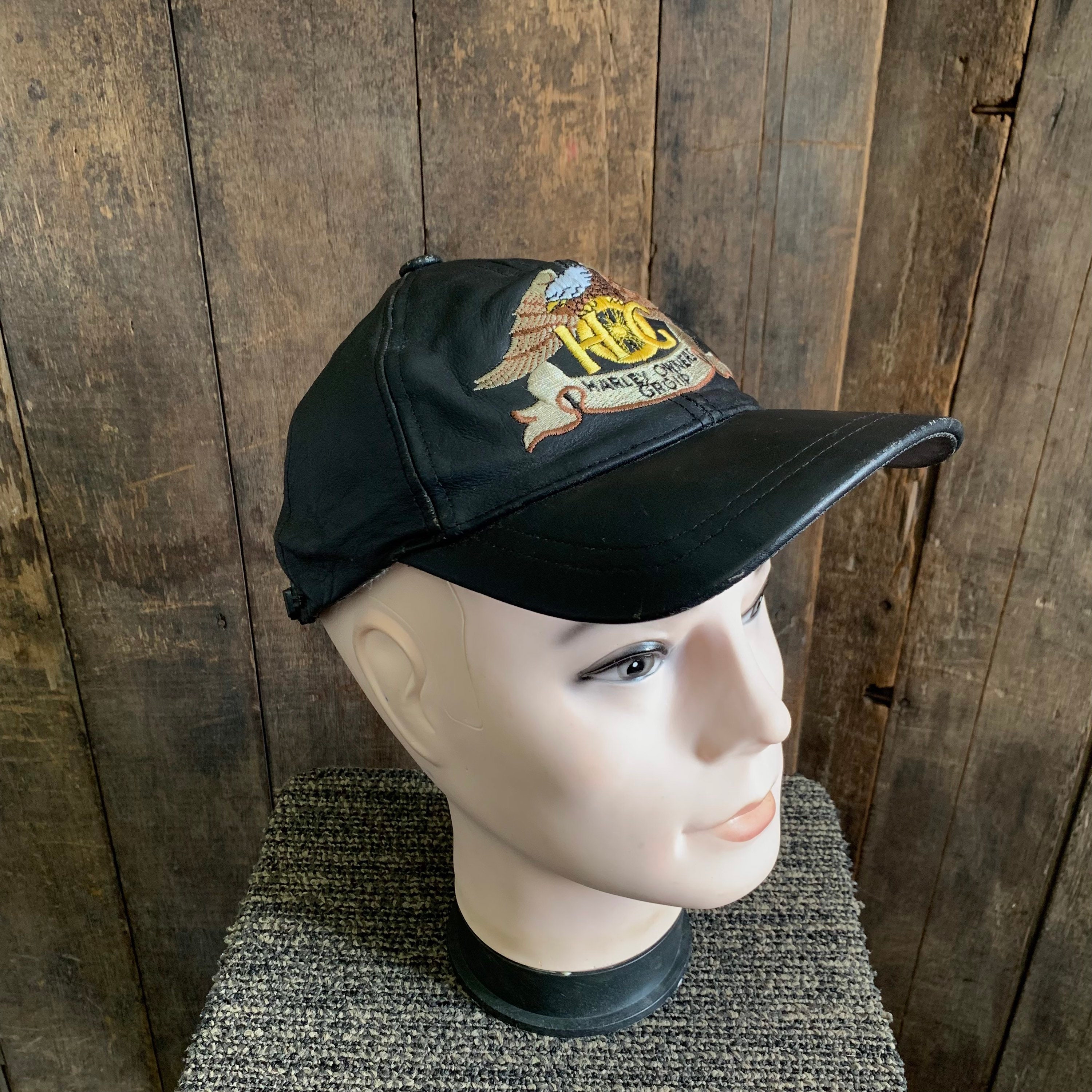 Vintage Harley Owner Group Leather Hat - Etsy