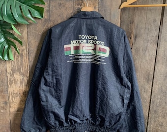 Vintage Toyota TRD Motorsport Racing Car Jacket Large JDM Japan Toyota ...