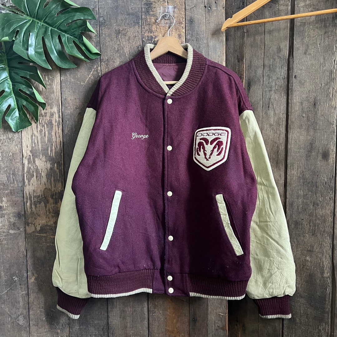 Vintage 90s Dodge Racing Varsity Jacket - Etsy