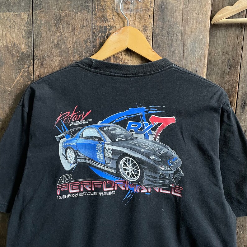 Vintage Fullscale Mazda RX7 Racing Tshirt - Etsy