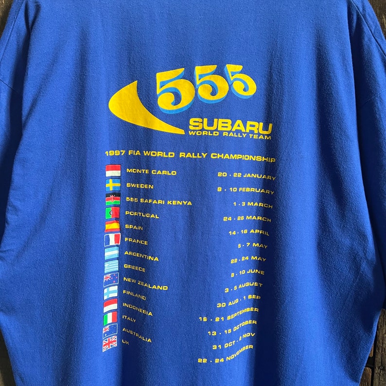 Vintage Subaru 555 World Rally Team Tshirt - Etsy
