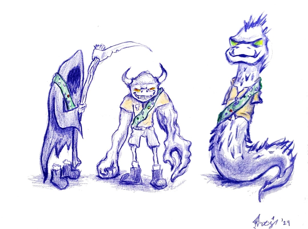 Ghouls Scouts Cartoons Cartoon Creature Art Designs Color Pencil ...