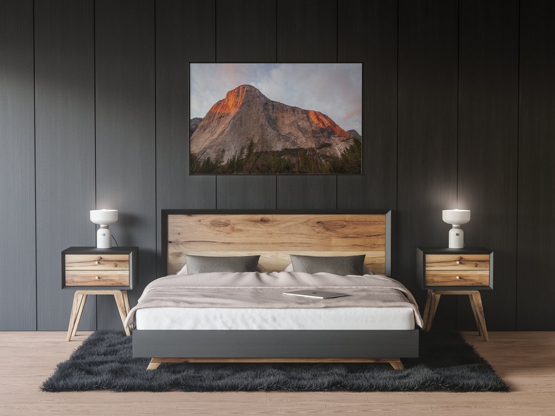 Yosemite Firefall Print: El Capitan Mountain Landscape (digital ...