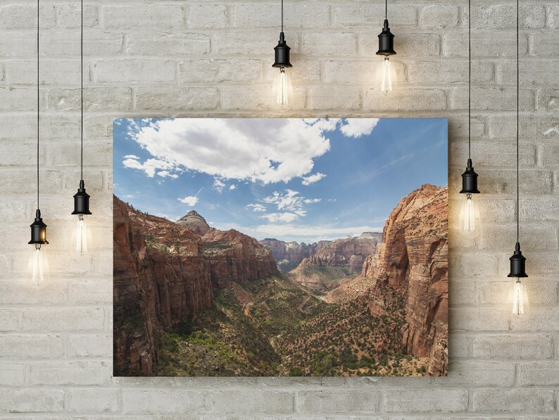 Zion National Park Print, Mountain Poster, Beautiful Utah Wall Art ...