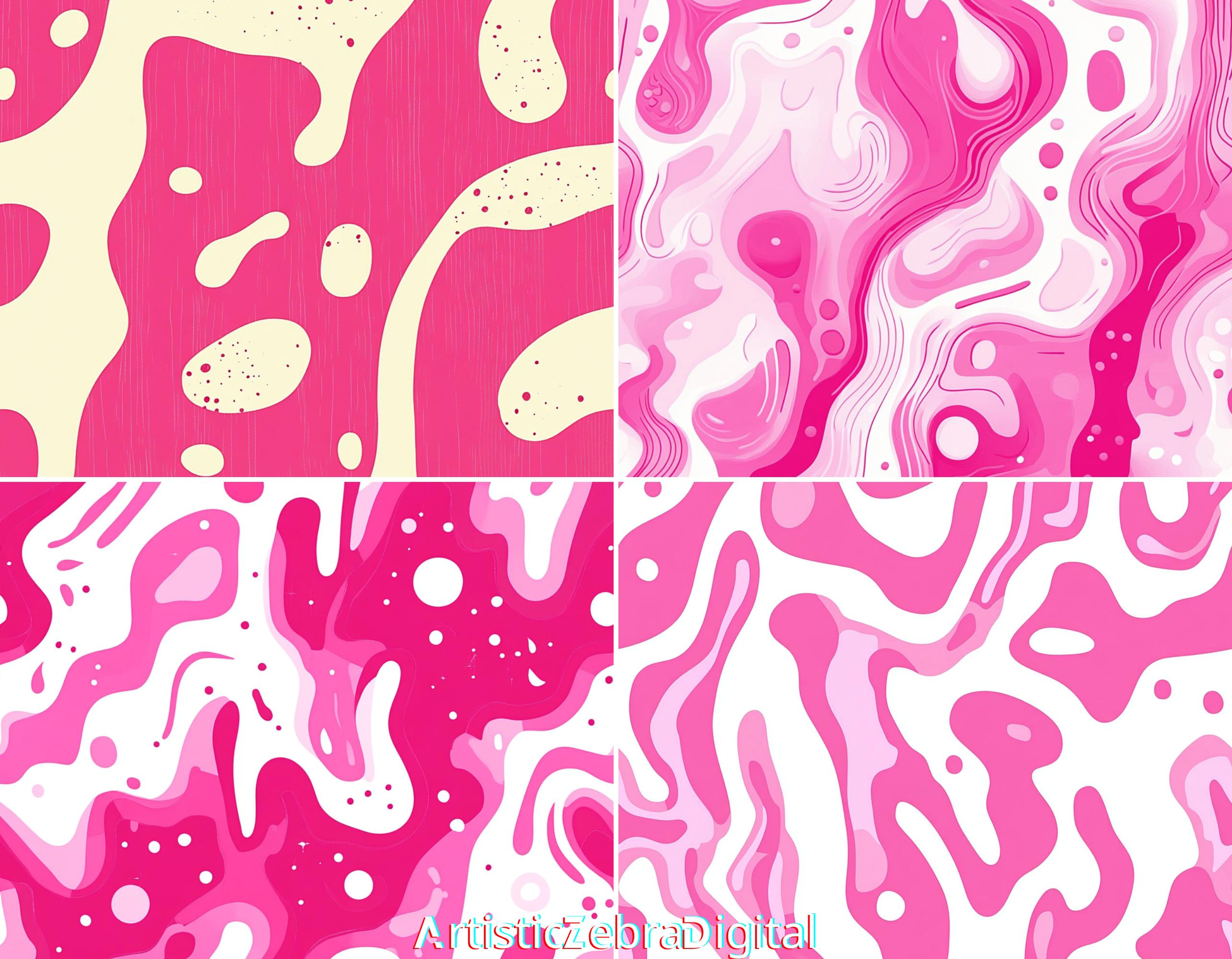Pink Lava Lamp Blobs: Seamless Digital Paper Patterns (digital Download ...