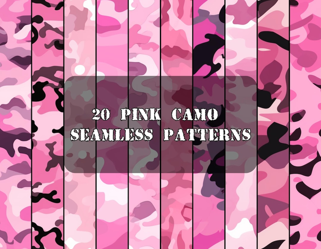 20 Pink Camo Digital Paper | Pink Camo Seamless | Pink Camo Patterns ...