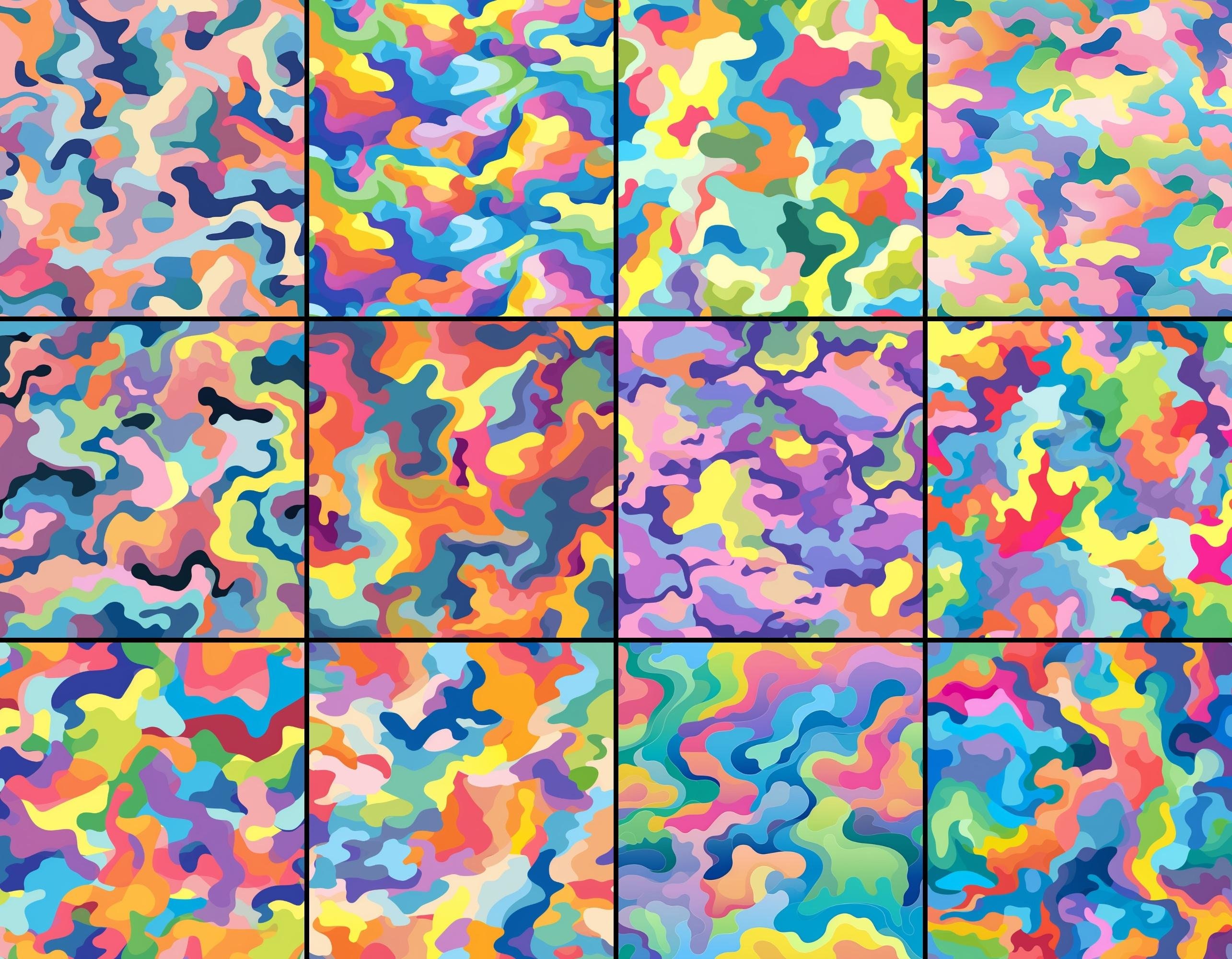 20 Rainbow Camo Digital Paper | Rainbow Camo Seamless | Rainbow Camo ...