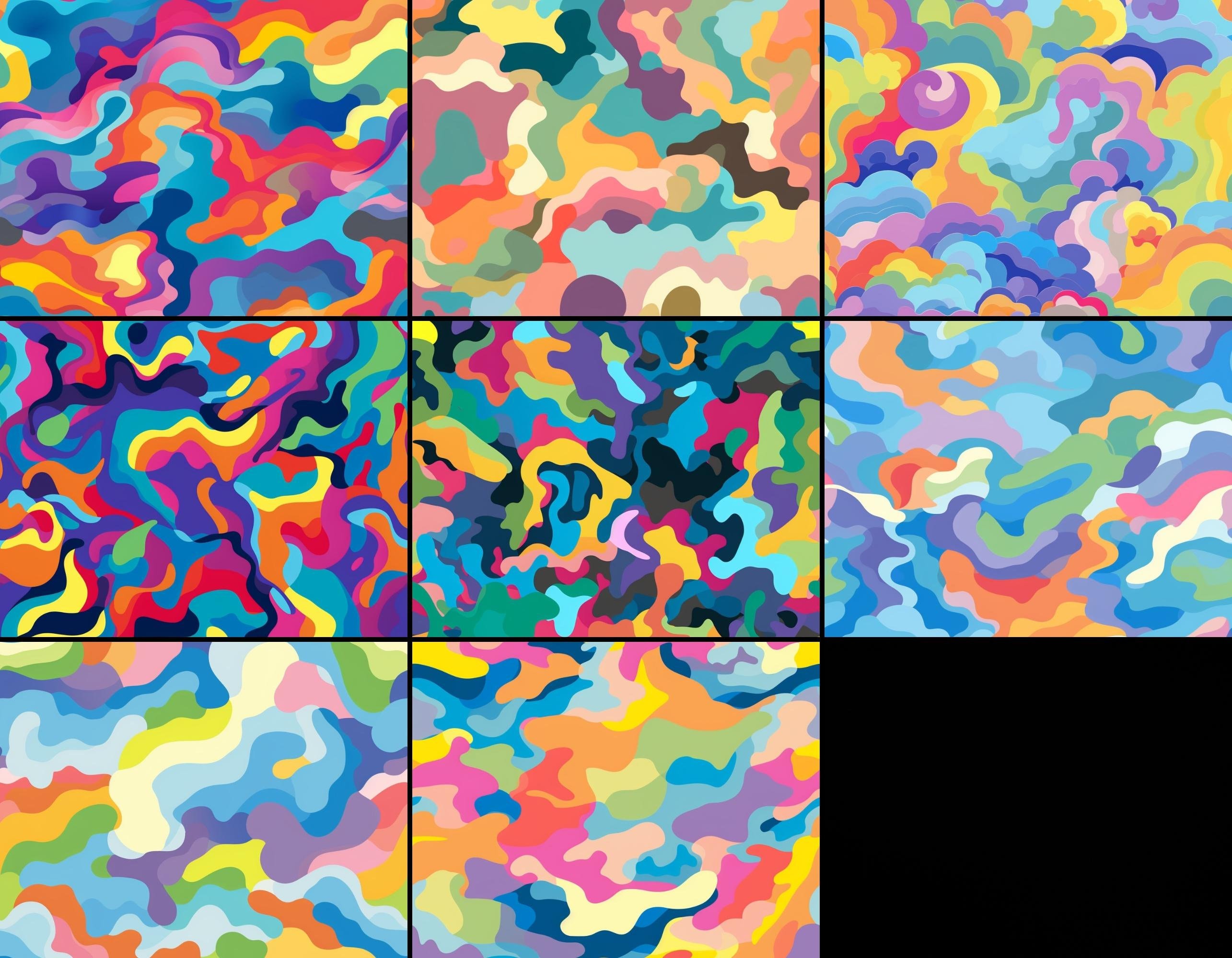 20 Rainbow Camo Digital Paper | Rainbow Camo Seamless | Rainbow Camo ...