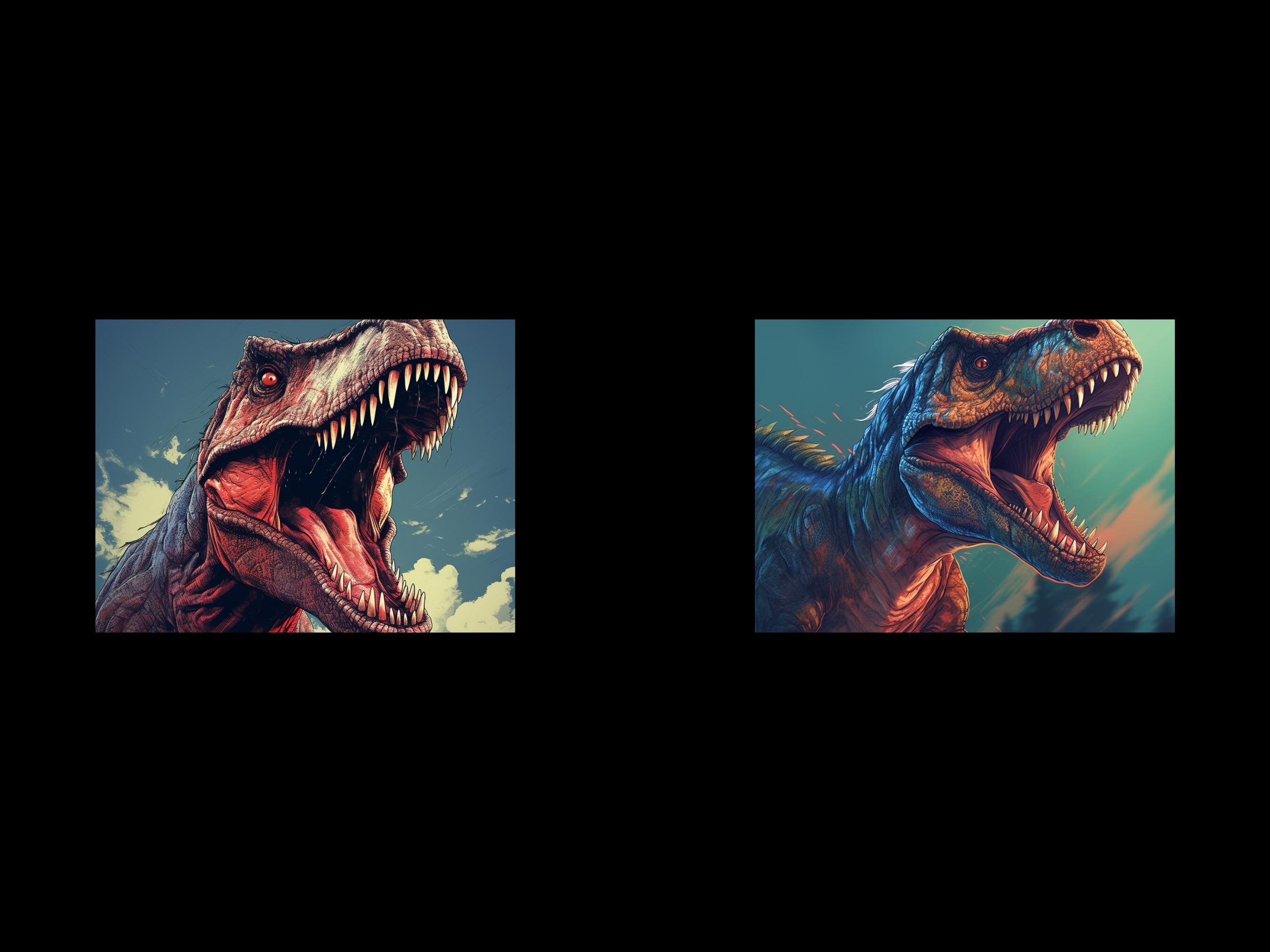 Roaring T-Rex: T-Rex Digital Art Print 20 Artwork Descarga instantánea / Para niños ...