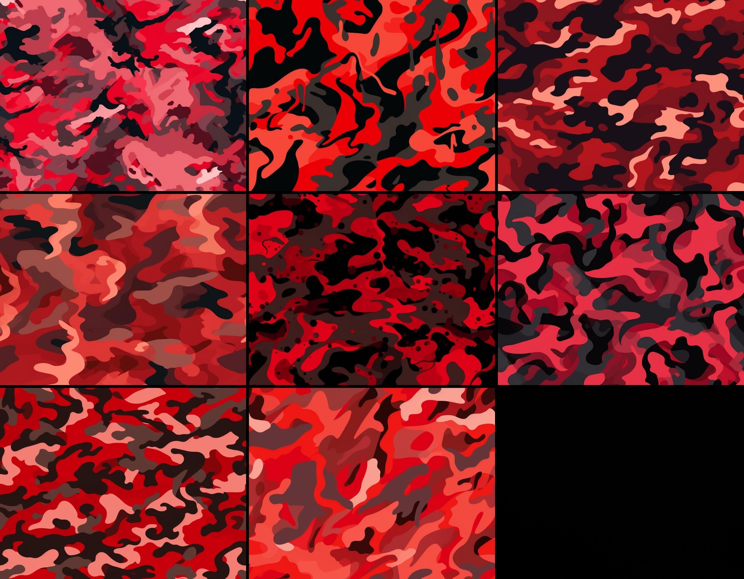 20 Red Camo Digital Paper | Red Camo Seamless | Red Camo Patterns | Red ...