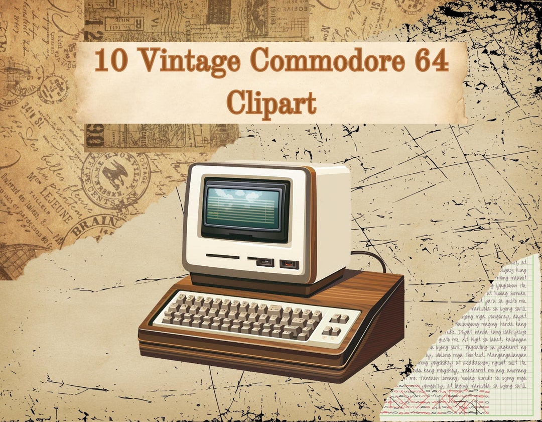 Vintage Commodore 64 Clipart: Retro Computer Graphics (digital Download ...