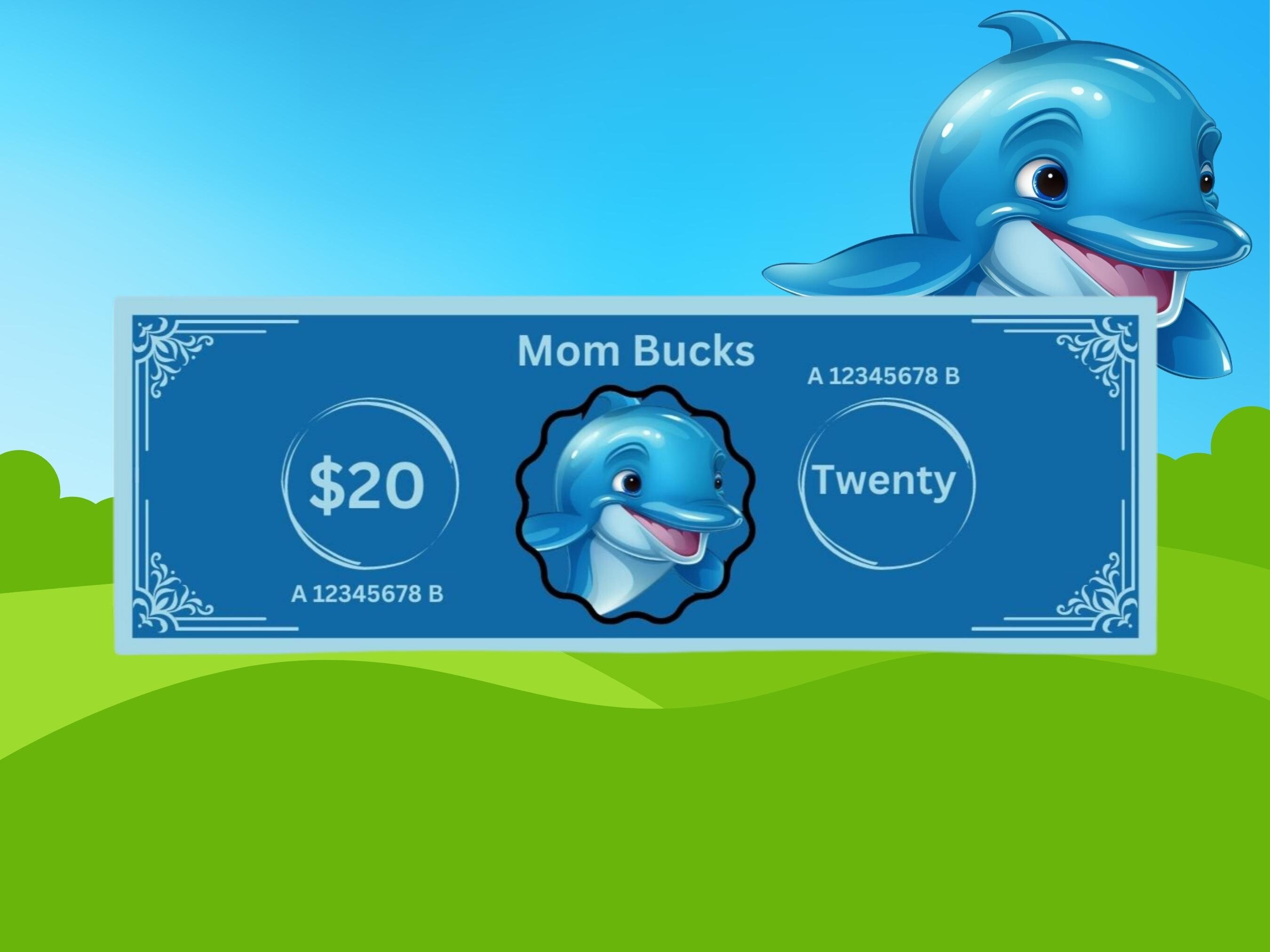 Cute Cuddly Mom Bucks Cute Cartoon Animal Themed Play Money 6 Different ...