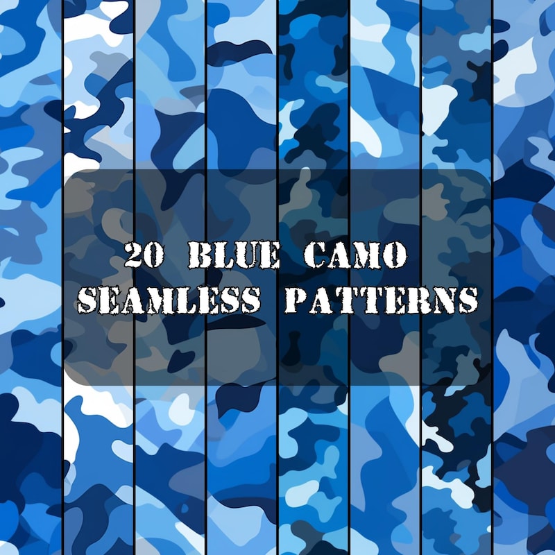 Blue Camo - Etsy