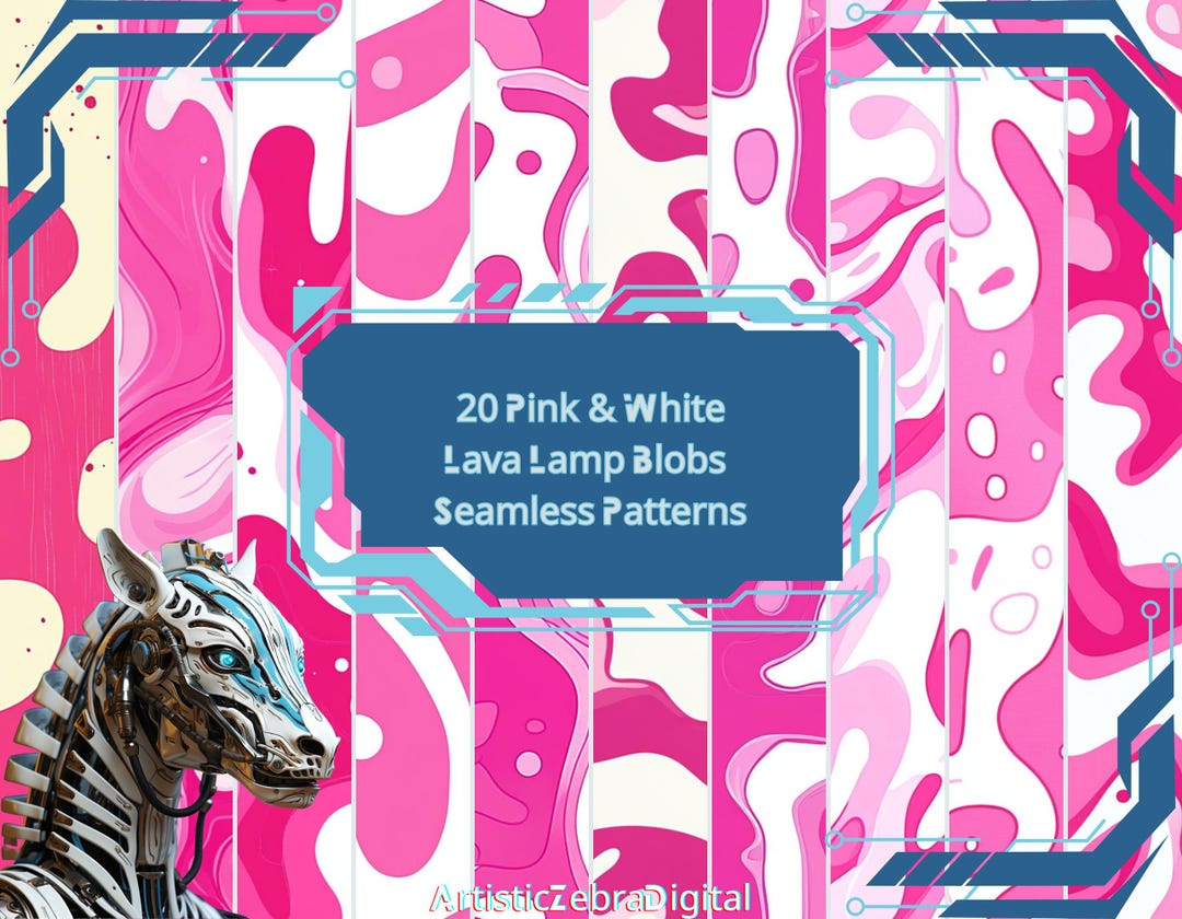 Pink Lava Lamp Blobs: Seamless Digital Paper Patterns (digital Download ...