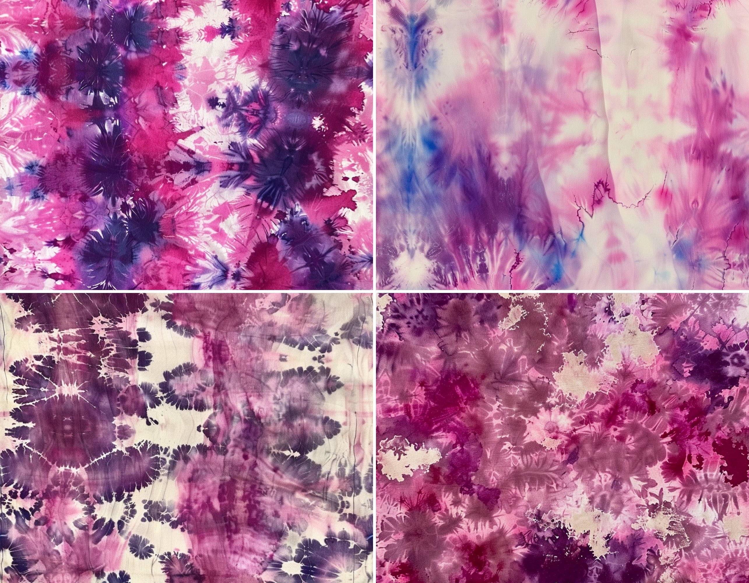 20 Berry Blast Tie Dye Digital Paper | Pink Purple Seamless Patterns ...