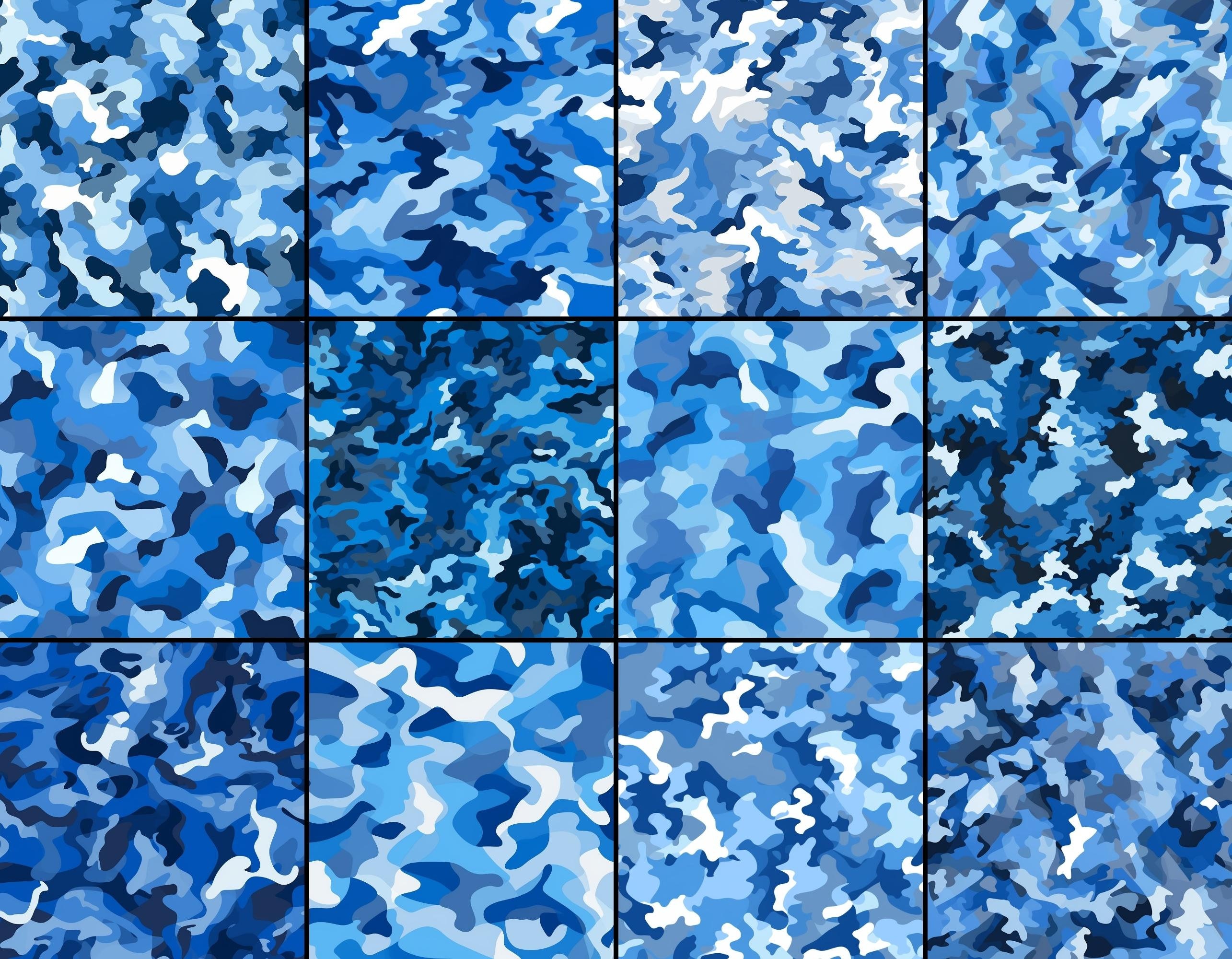 20 Blue Camo Digital Paper | Blue Camo Seamless | Blue Camo Patterns ...