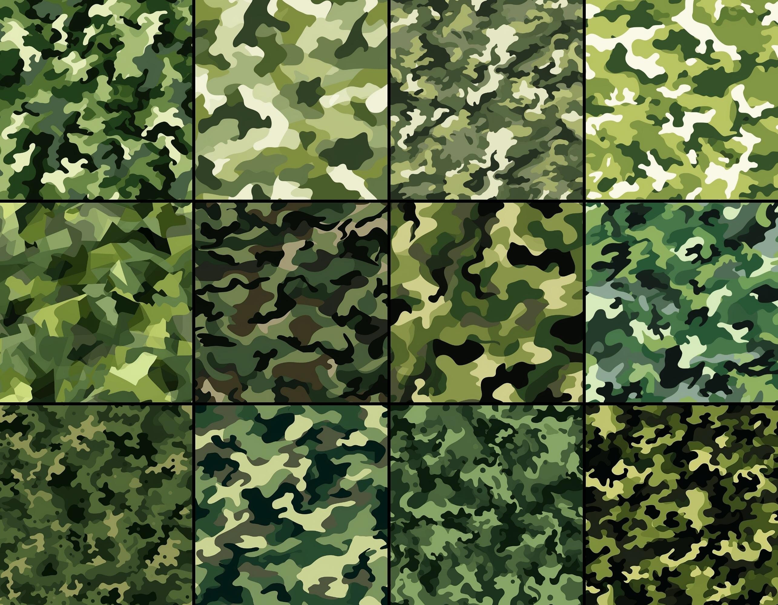 20 Green Camo Digital Paper | Green Camo Seamless | Green Camo Patterns | Green Scrapbook ...