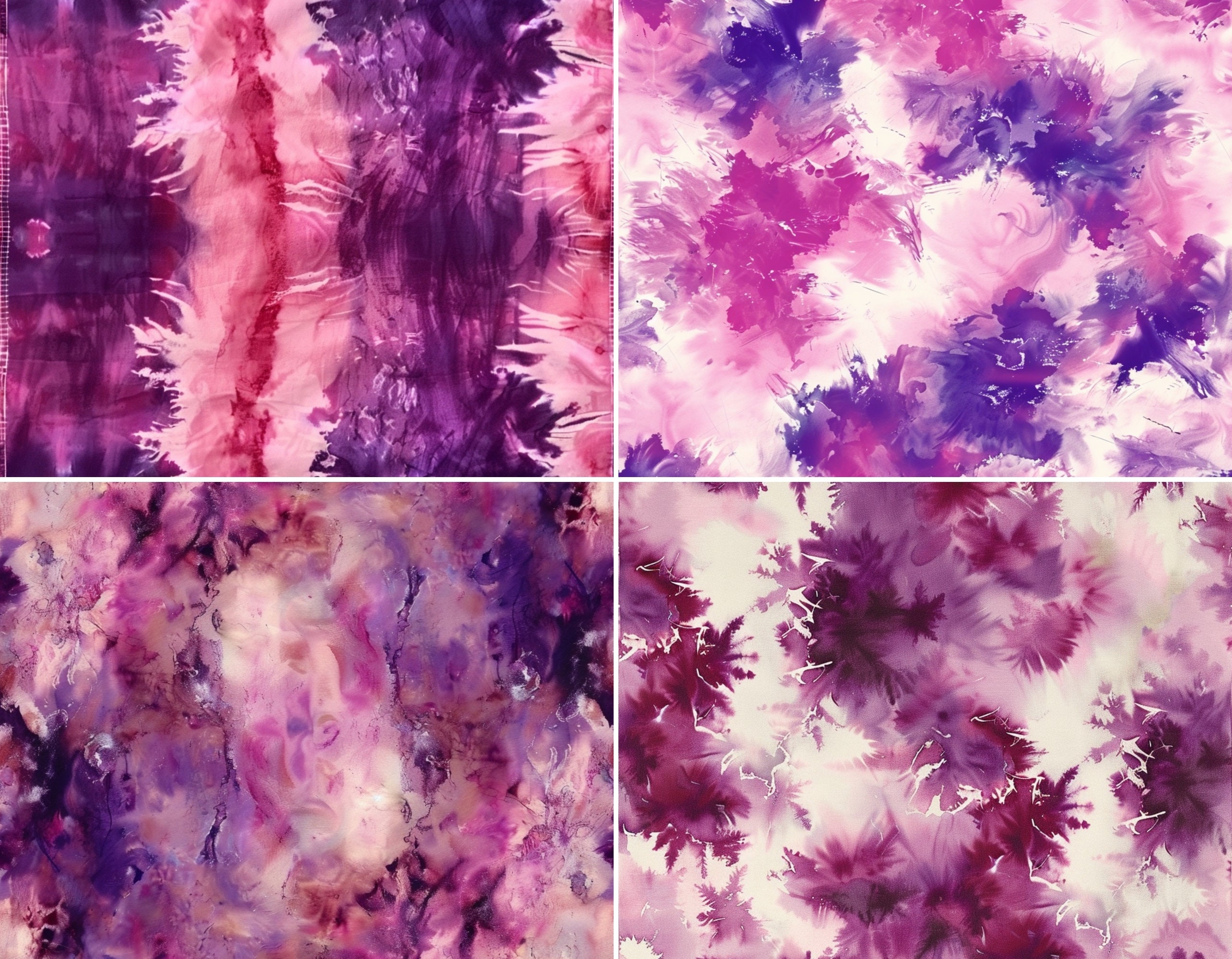 20 Berry Blast Tie Dye Digital Paper | Pink Purple Seamless Patterns ...
