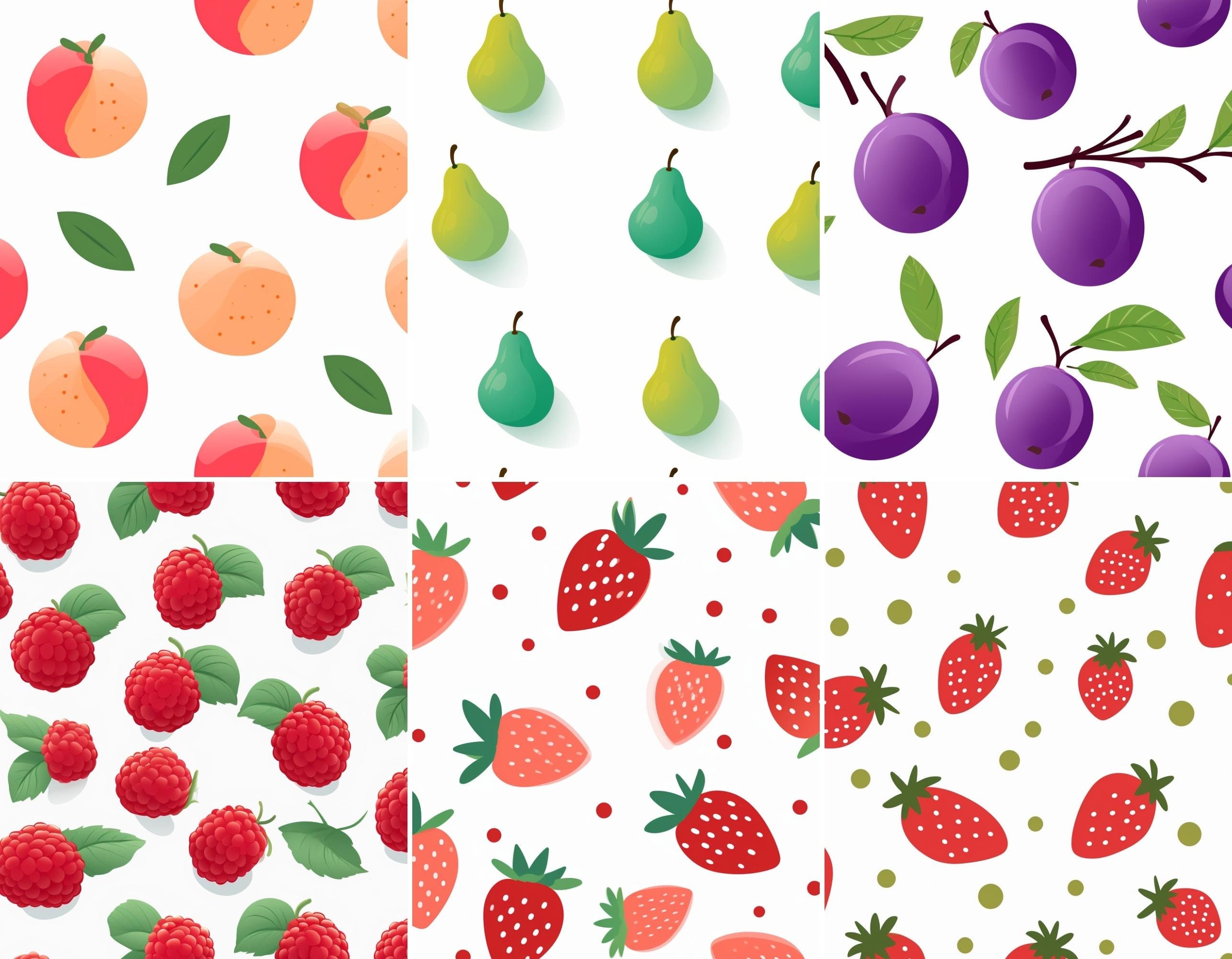 18 Vintage 2D Fruit Digital Paper Vintage Fruit Seamless - Etsy