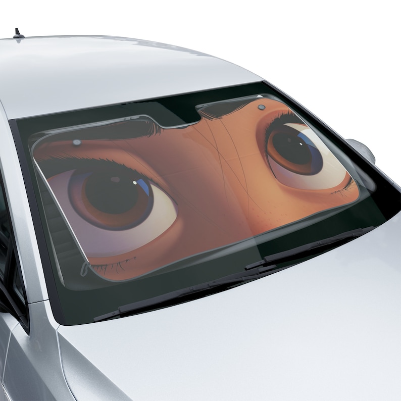 Anime Eye Design Car Sun Shade, Vehicle Windshield Protection Accessory ...