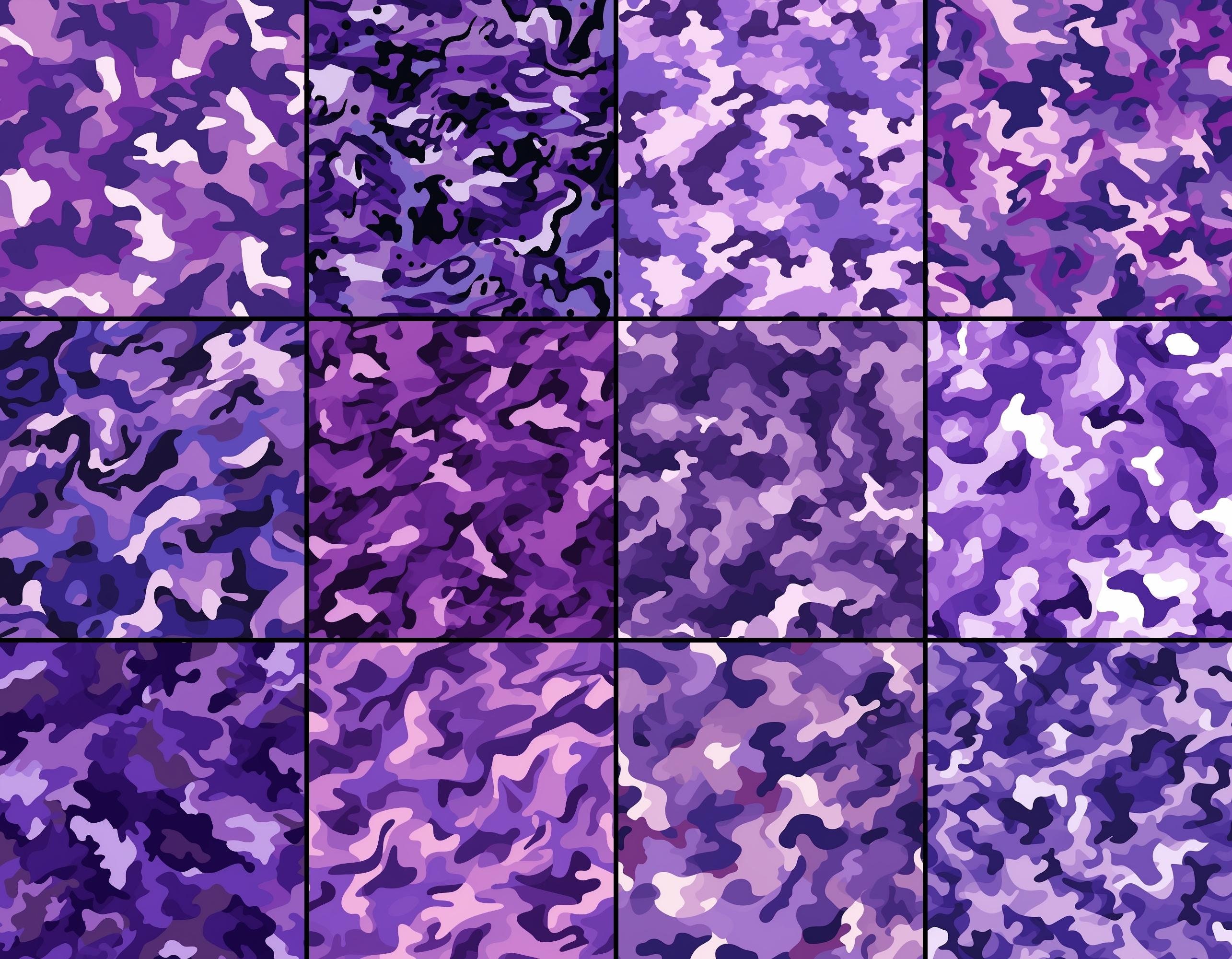 Purple Camo Seamless Patterns: Scrapbook Paper (digital Download) - Etsy