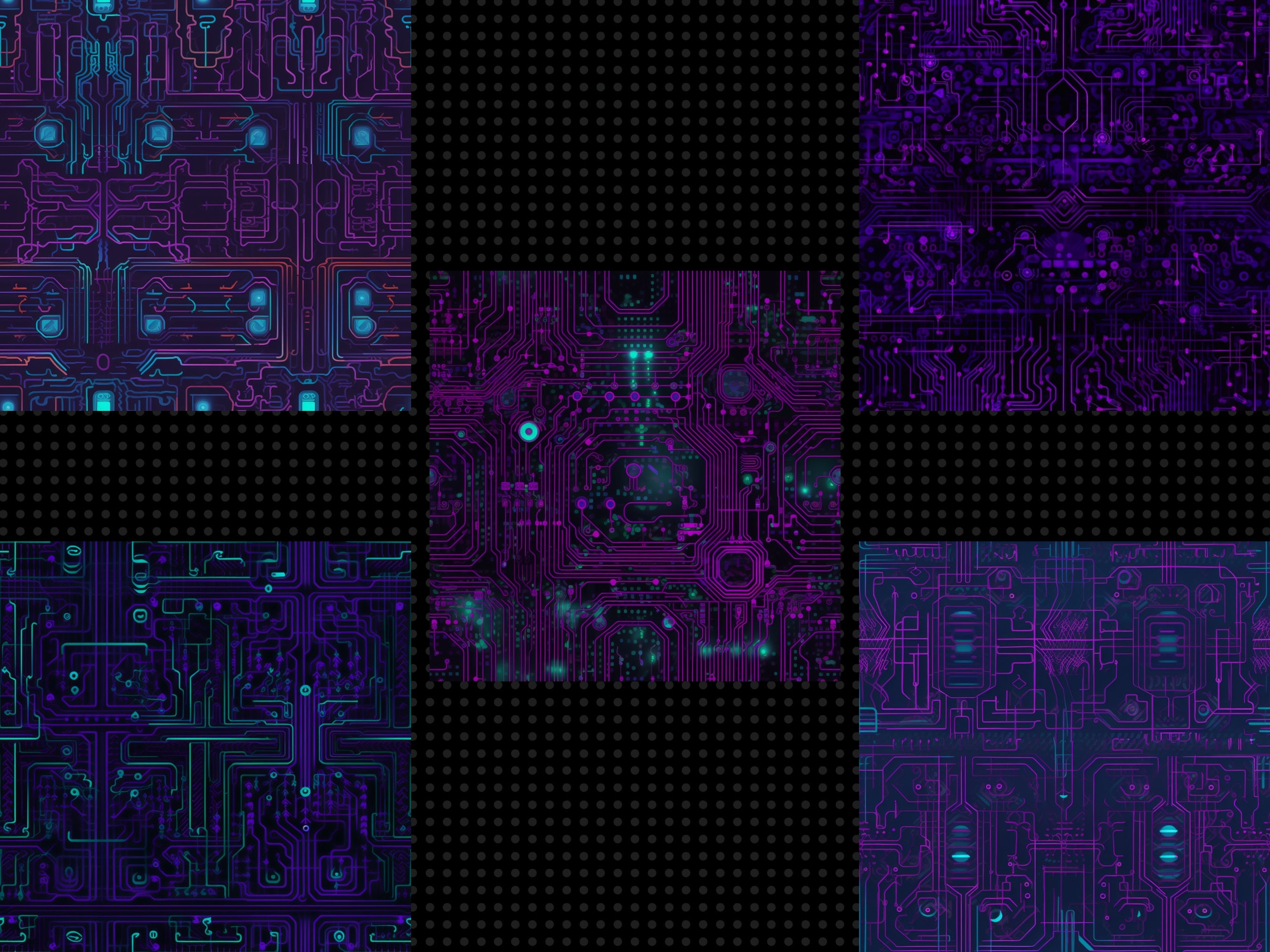 Digital Delight: Neon Purple Circuit Board Seamless Pattern for Tech ...