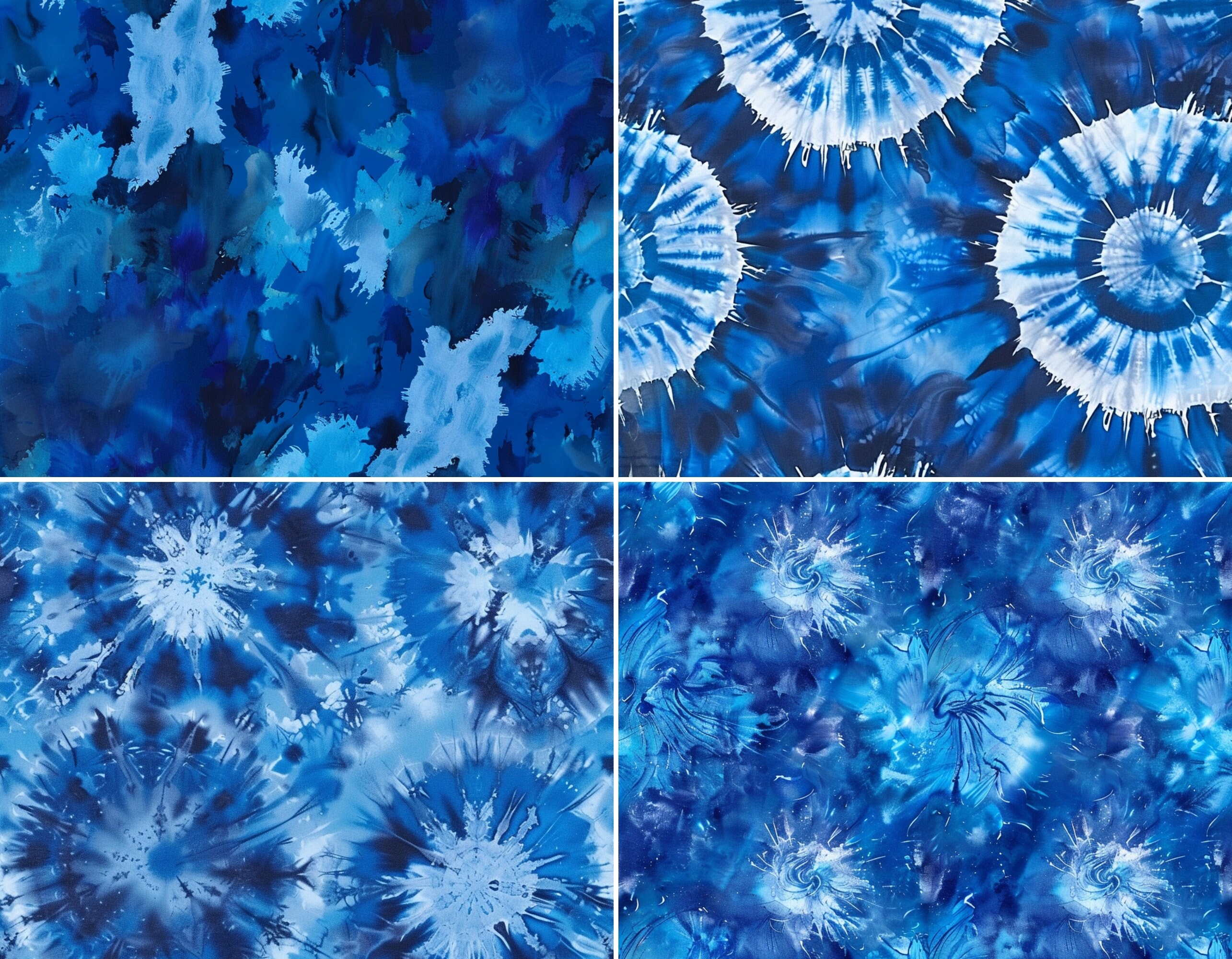 20 Blue Tie Dye Digital Papers | Seamless Blue Tie Dye Patterns | Blue ...