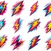 Retro Clipart, 40 Colorful Retro Lightning Bolt Cliparts Good for ...