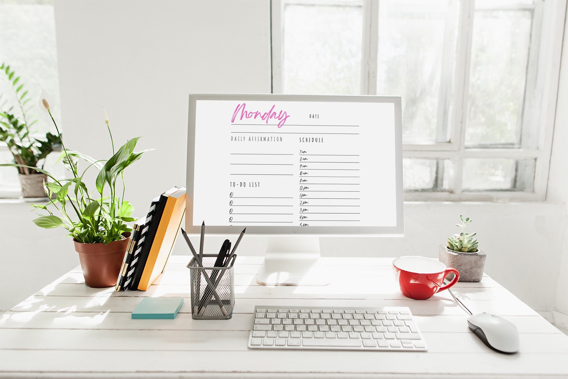 Daily Planner Digital Download Printable Plain Simple Organizer Planner ...