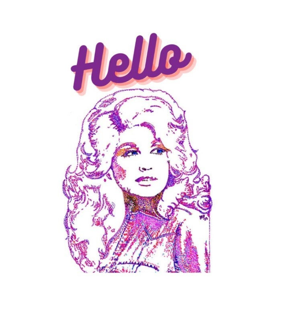 6x4 Hello Dolly Magnet Dolly Parton Artwork - Etsy