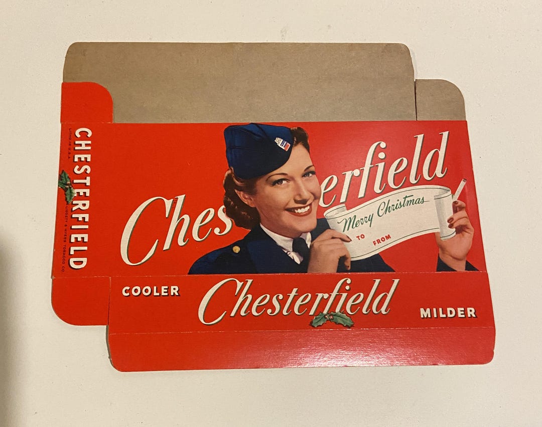 Beautiful WWII Chesterfield Christmas Cigarette Carton - Etsy
