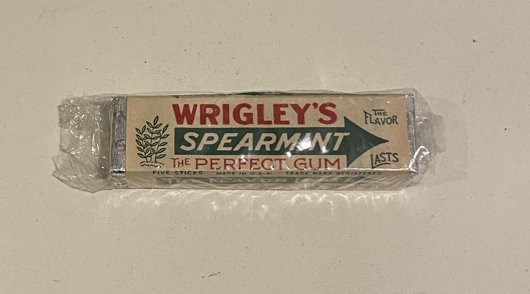 WWII WRIGLEY Spearmint Gum - Full Pack - Etsy