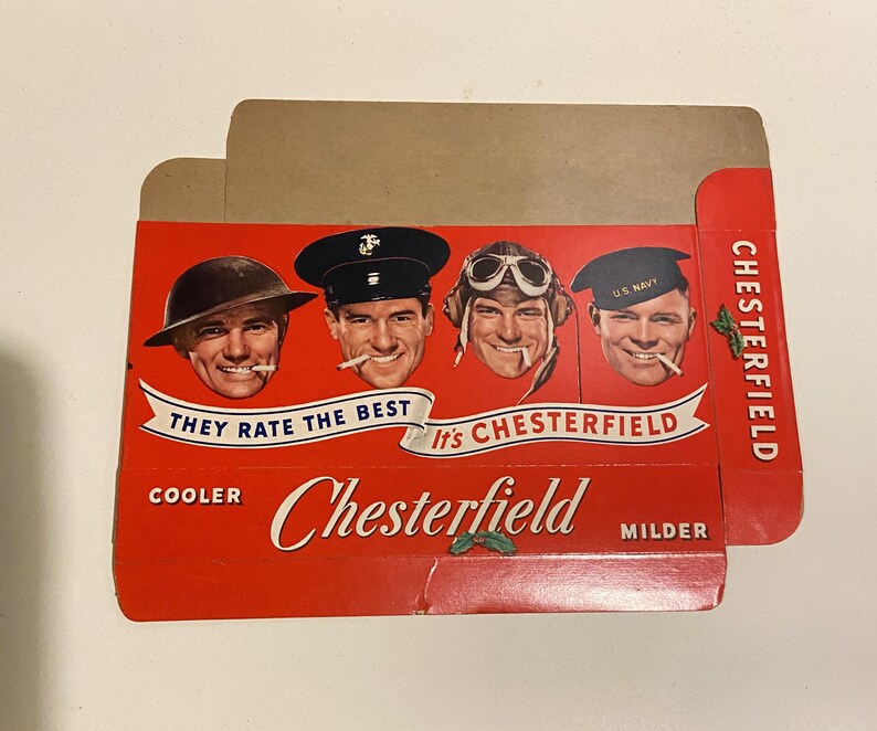 Beautiful WWII Chesterfield Christmas Cigarette Carton - Etsy