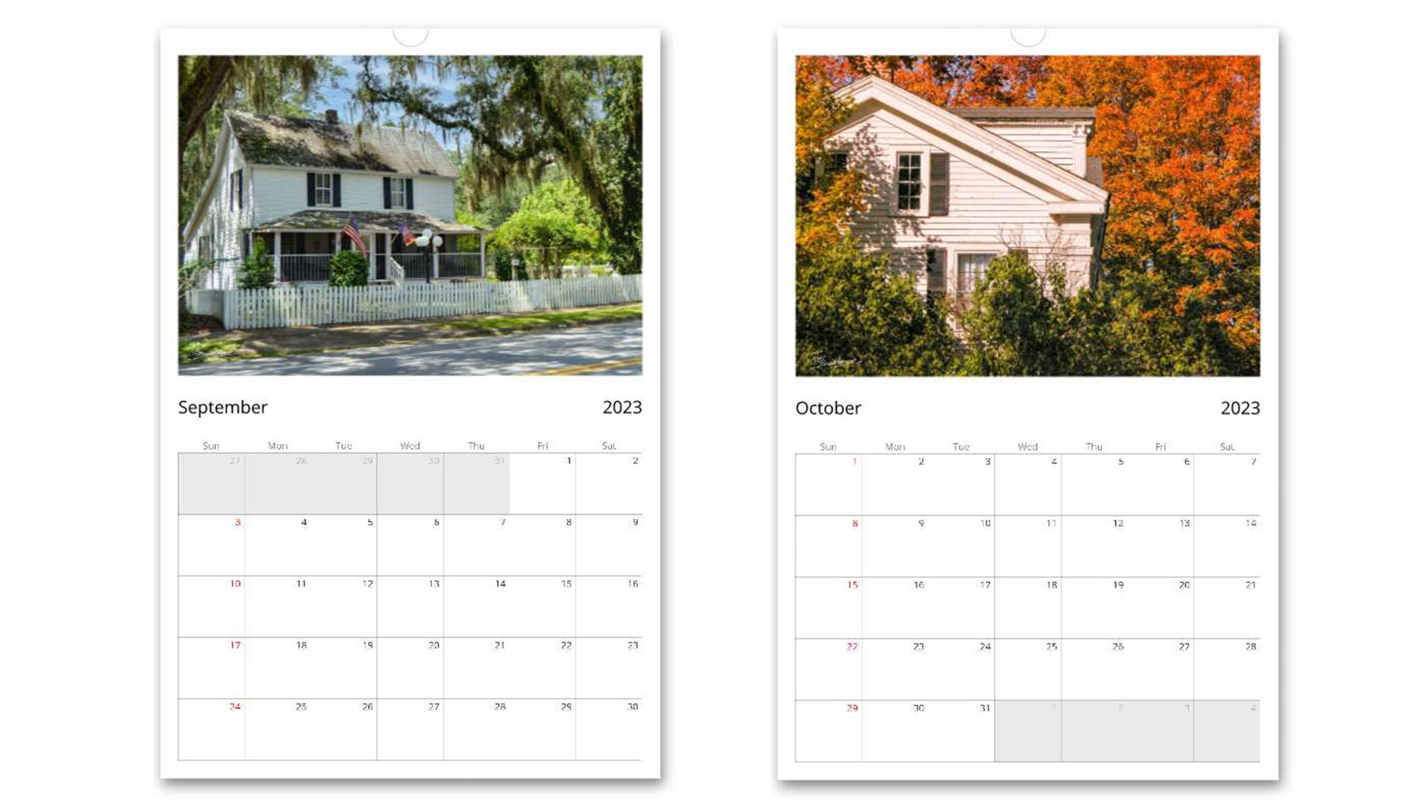 Old Houses Wall Calendar Old Homes Wall Calendar Photographic Wall ...