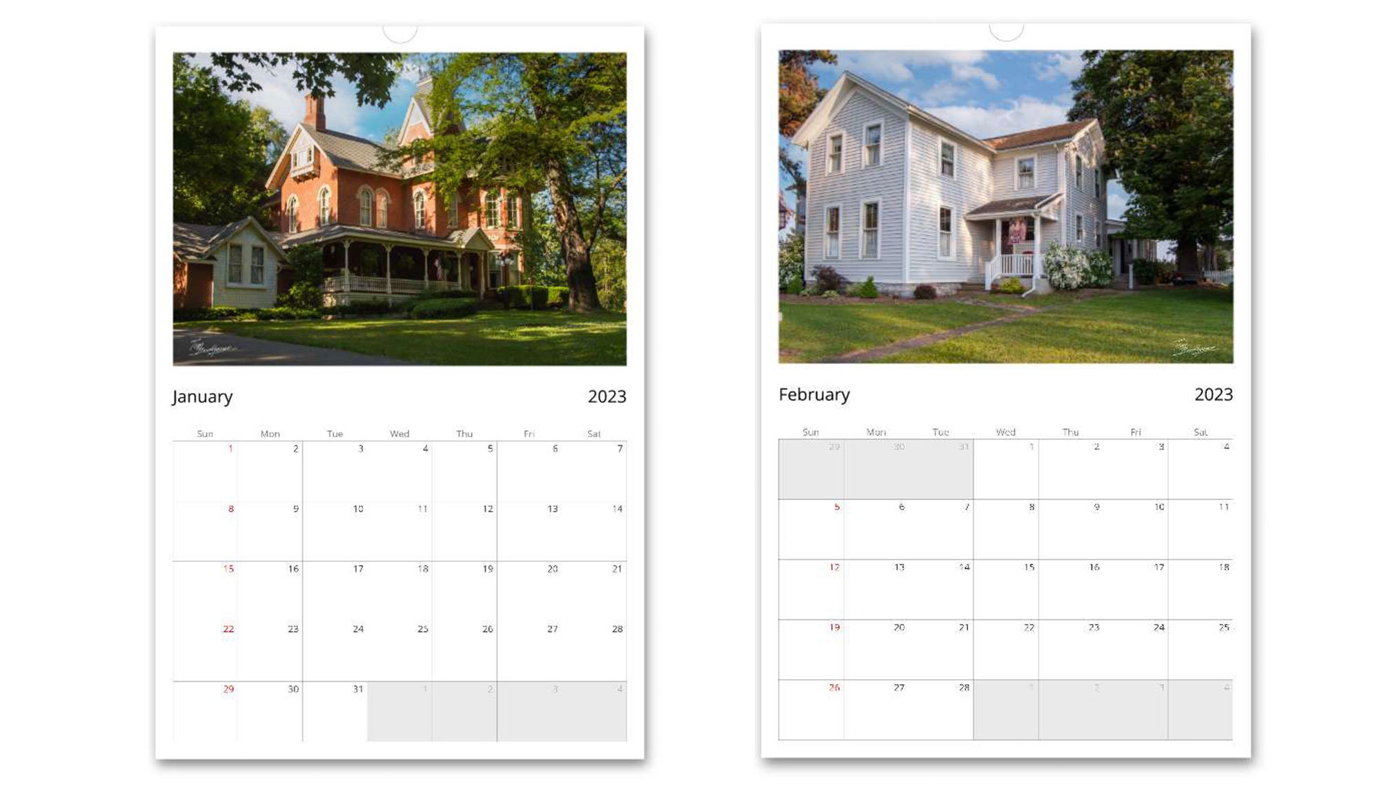 Old Houses Wall Calendar Old Homes Wall Calendar Photographic Wall ...