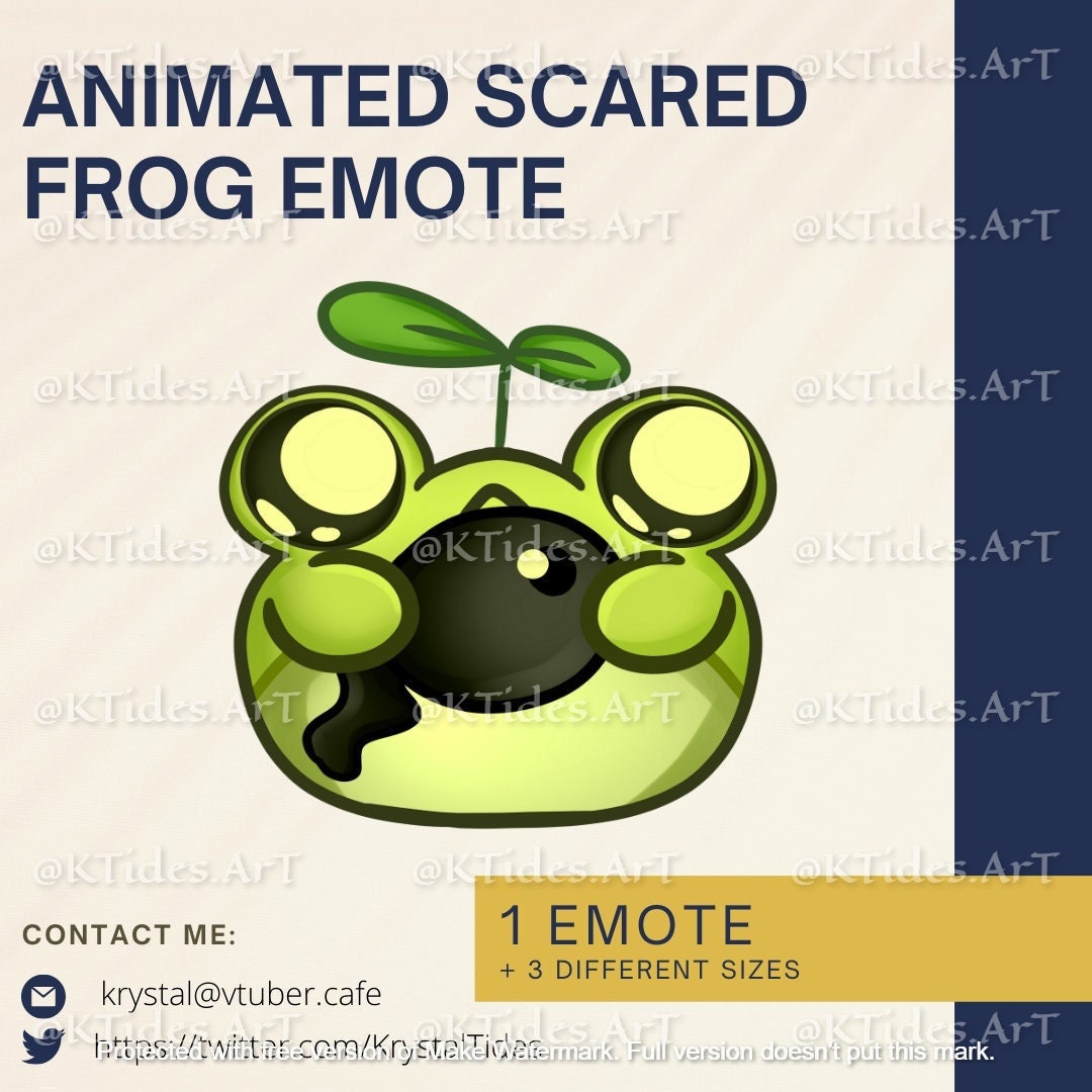 Animated Kawaii Cute Sprot Frog Emote for Twitch | Discord | Youtube ...