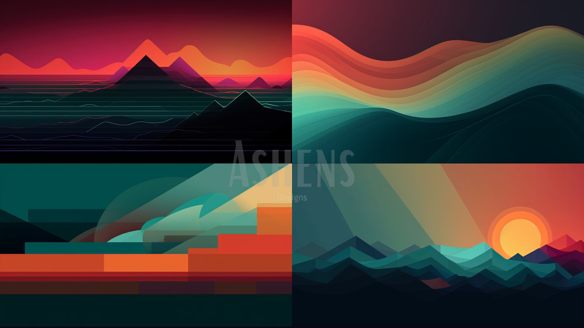 10 Abstract Minimalist Computer Wallpaper Pack | Sleek | Mac's & Pc's ...
