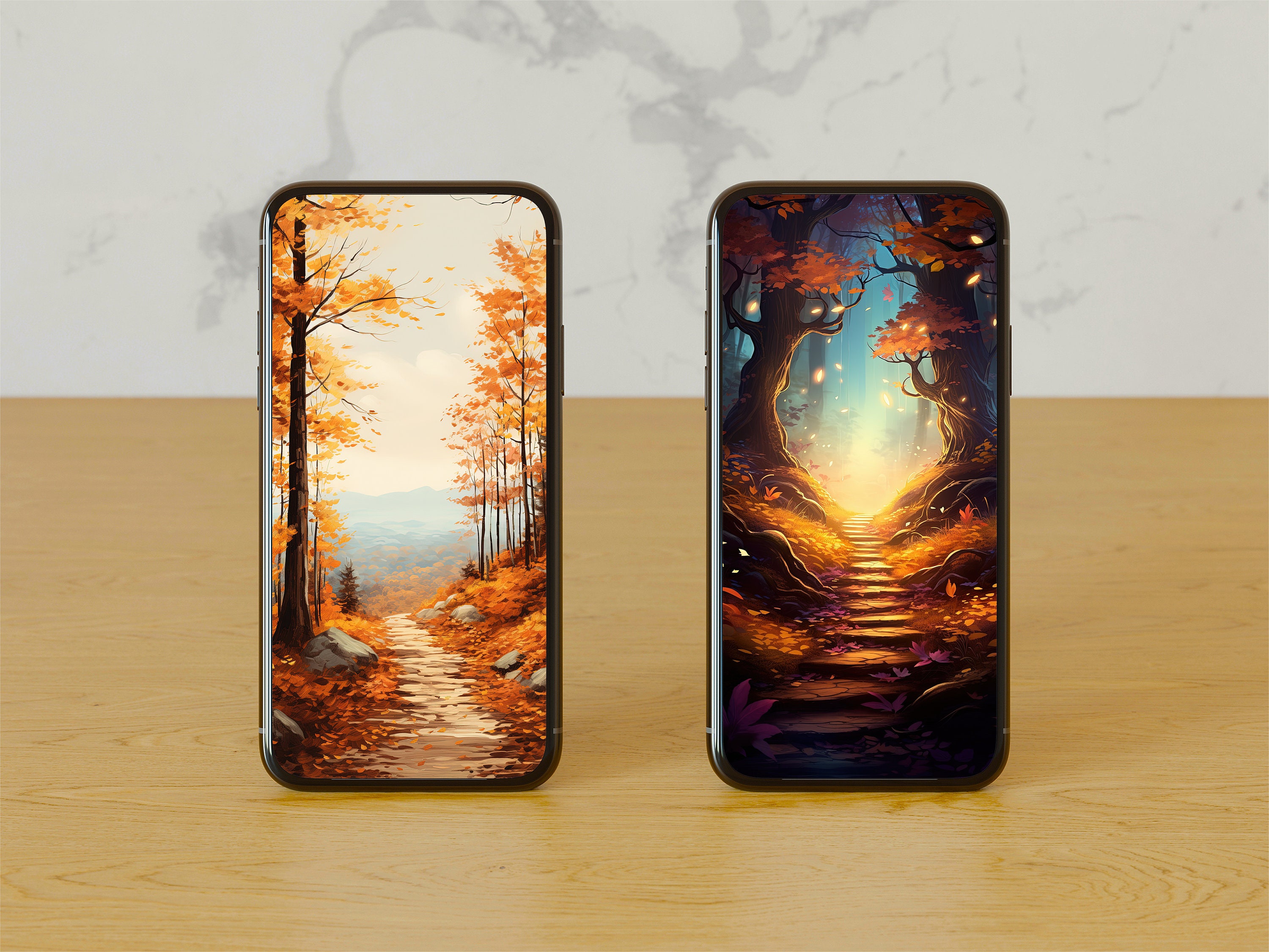 Autumn Forest Trails Phone Wallpapers | Set of 15 | All Smartphones ...