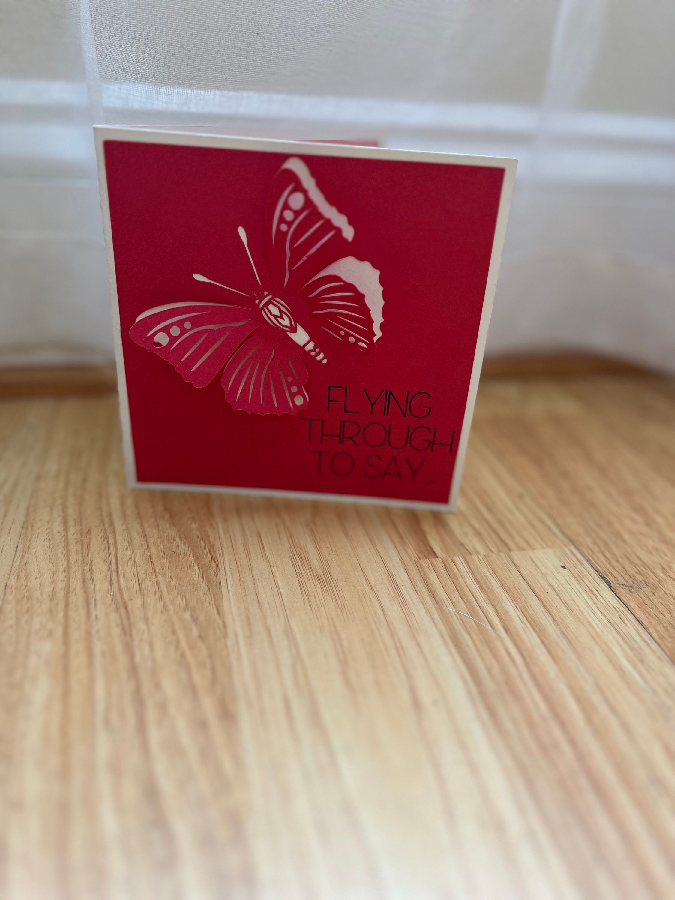 Pop Out Butterfly Thank You Card: Handmade Cards - Etsy