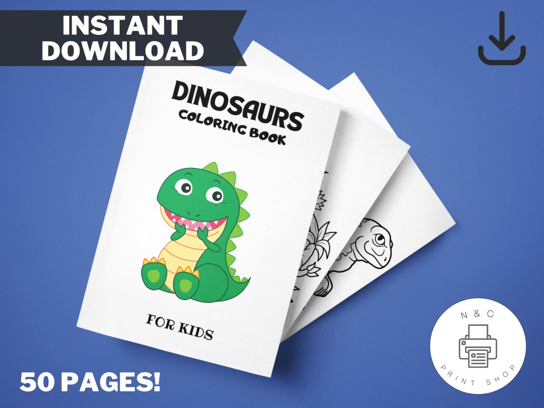 Kids Dino Land Coloring Book | Printable Coloring Pages for Kids ...